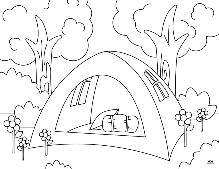 Camping Coloring Pages - 25 FREE Printables | Printabulls