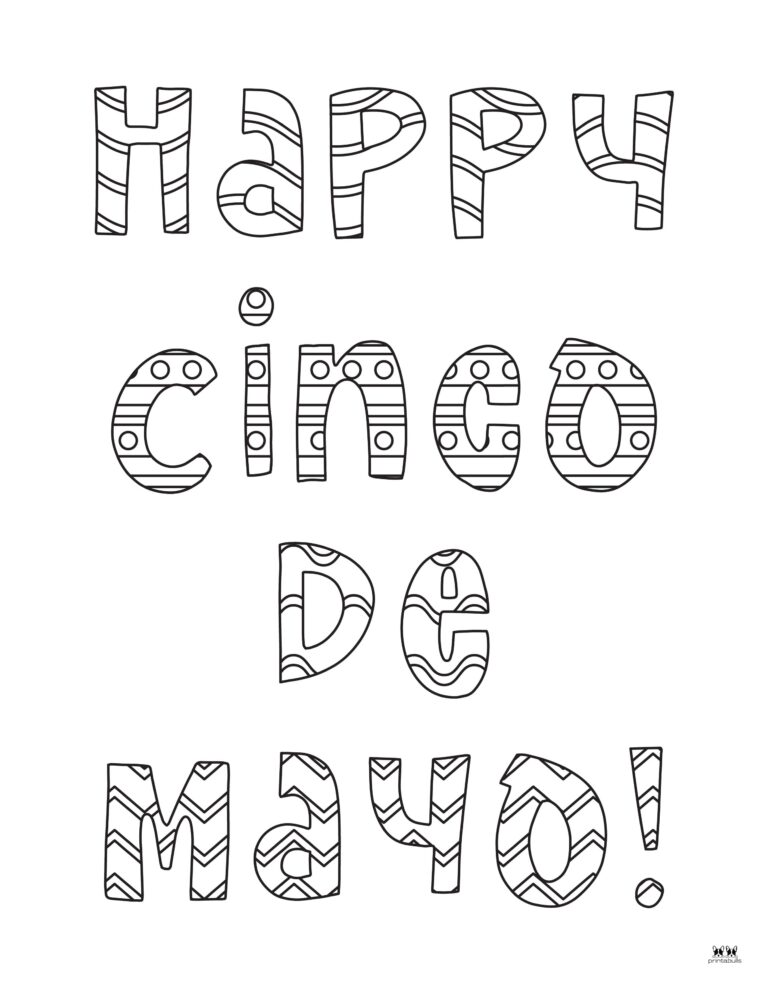 Cinco de Mayo Coloring Pages - 25 FREE Pages | Printabulls