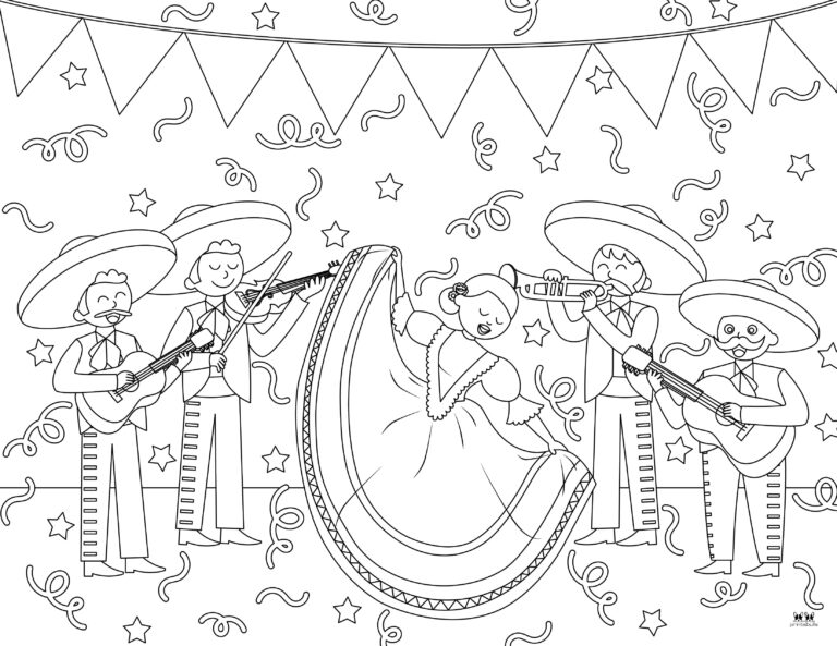Cinco de Mayo Coloring Pages - 25 FREE Pages | Printabulls
