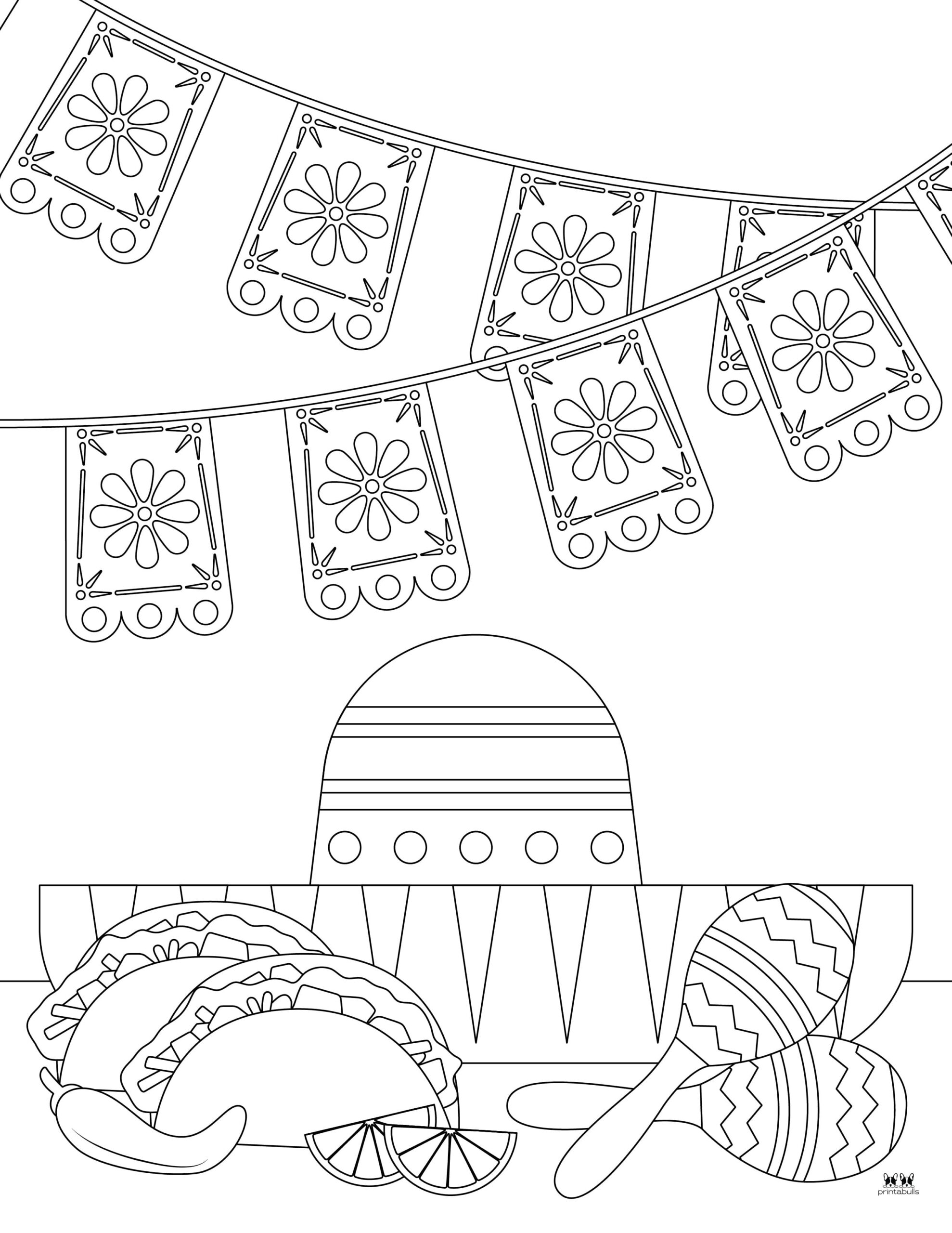 Cinco de Mayo Coloring Pages - 25 FREE Pages | Printabulls