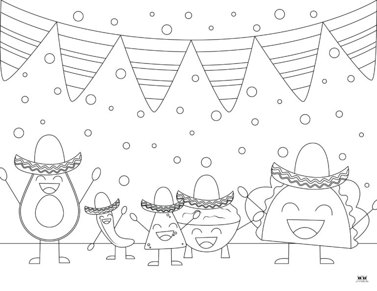 Cinco de Mayo Coloring Pages - 25 FREE Pages - PrintaBulk
