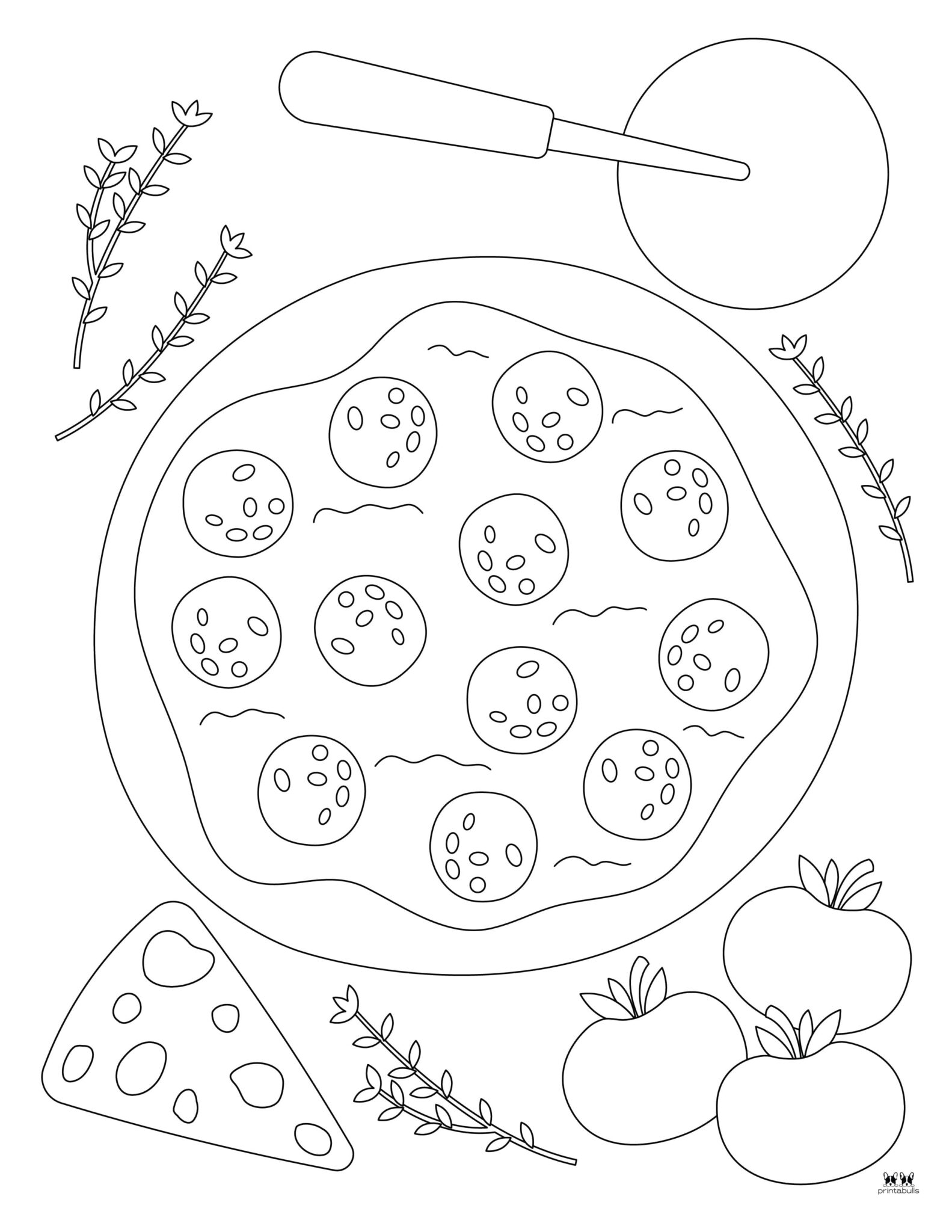 Pizza Coloring Pages - 32 FREE Printables | Printabulls
