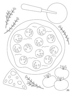 Pizza Coloring Pages - 32 FREE Printables | Printabulls