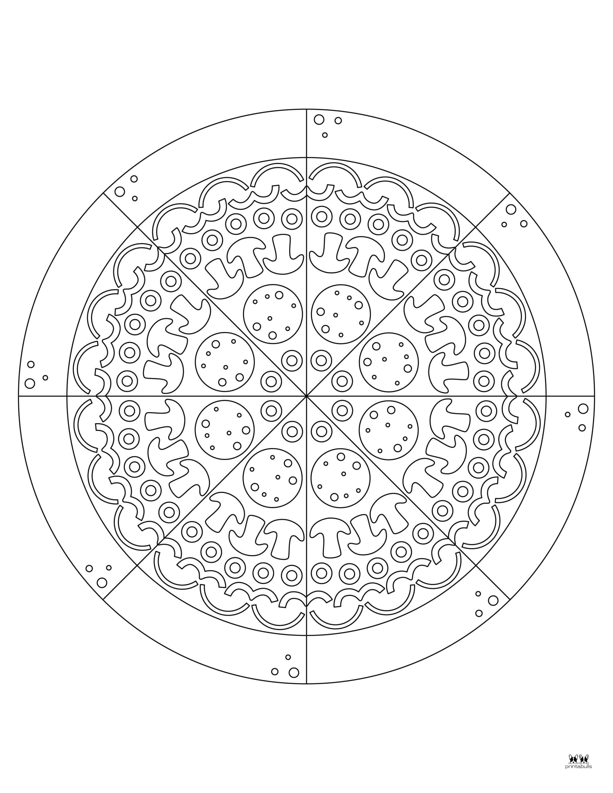 Pizza Coloring Pages - 32 FREE Printables | Printabulls