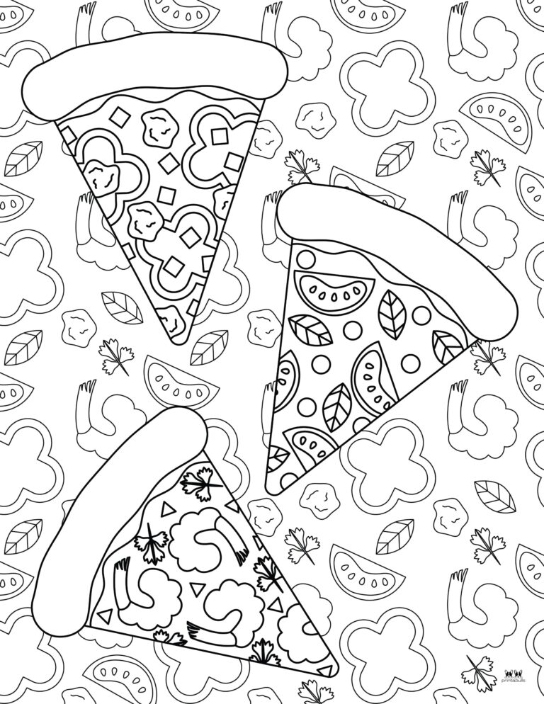 Pizza Coloring Pages - 32 FREE Printables | Printabulls