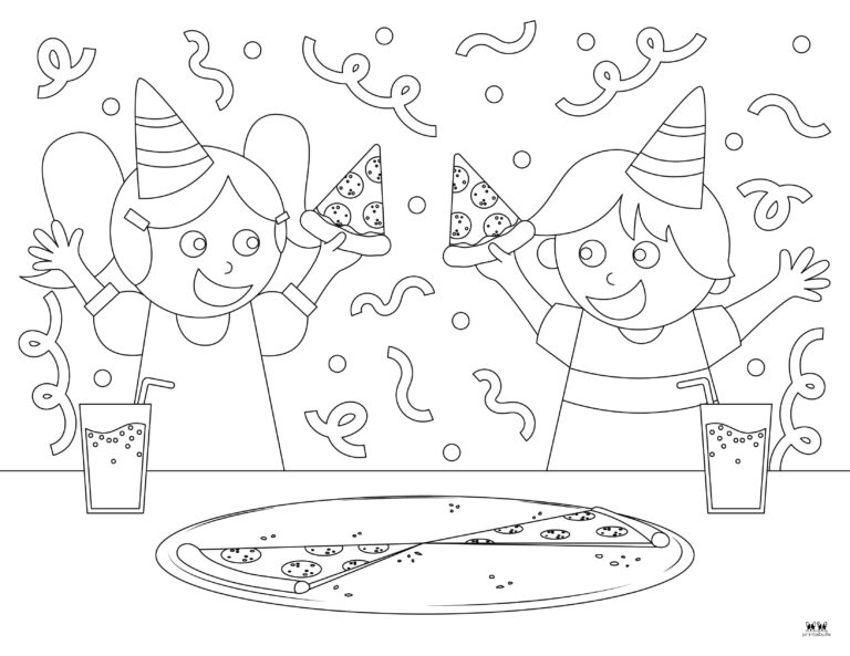 Pizza Coloring Pages - 32 FREE Printables | Printabulls