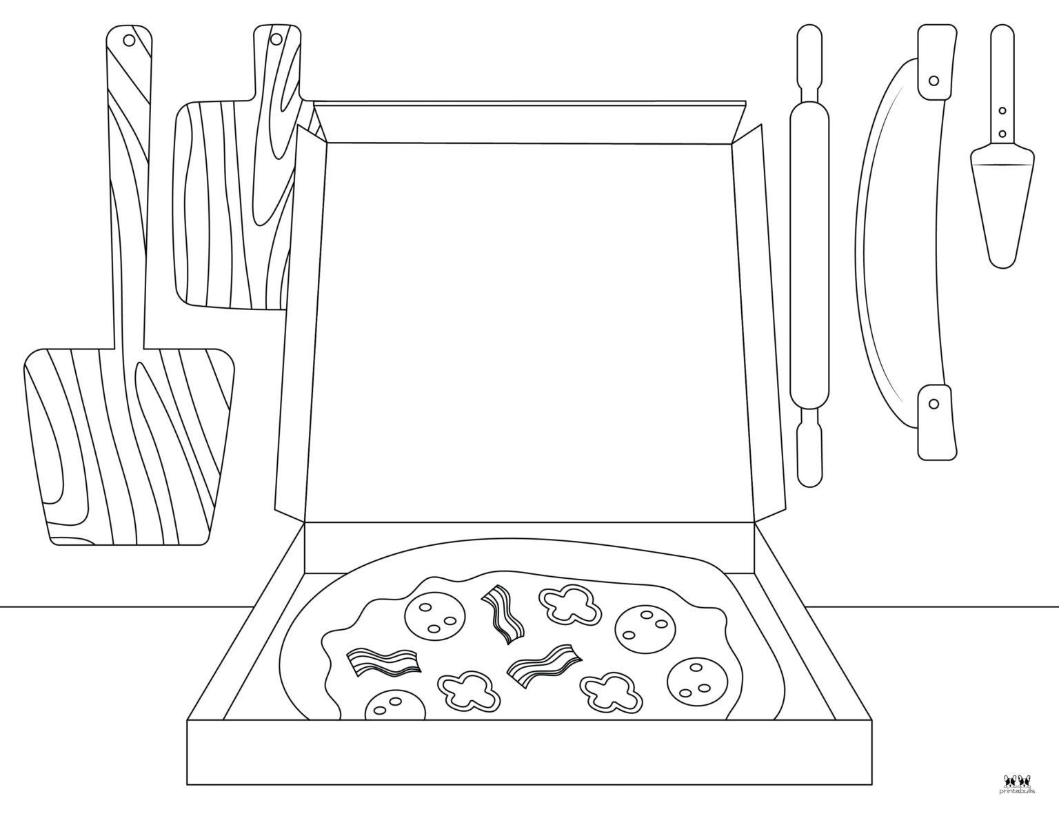 Pizza Coloring Pages - 32 FREE Printables | Printabulls