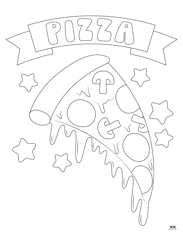 Pizza Coloring Pages - 32 FREE Printables | Printabulls
