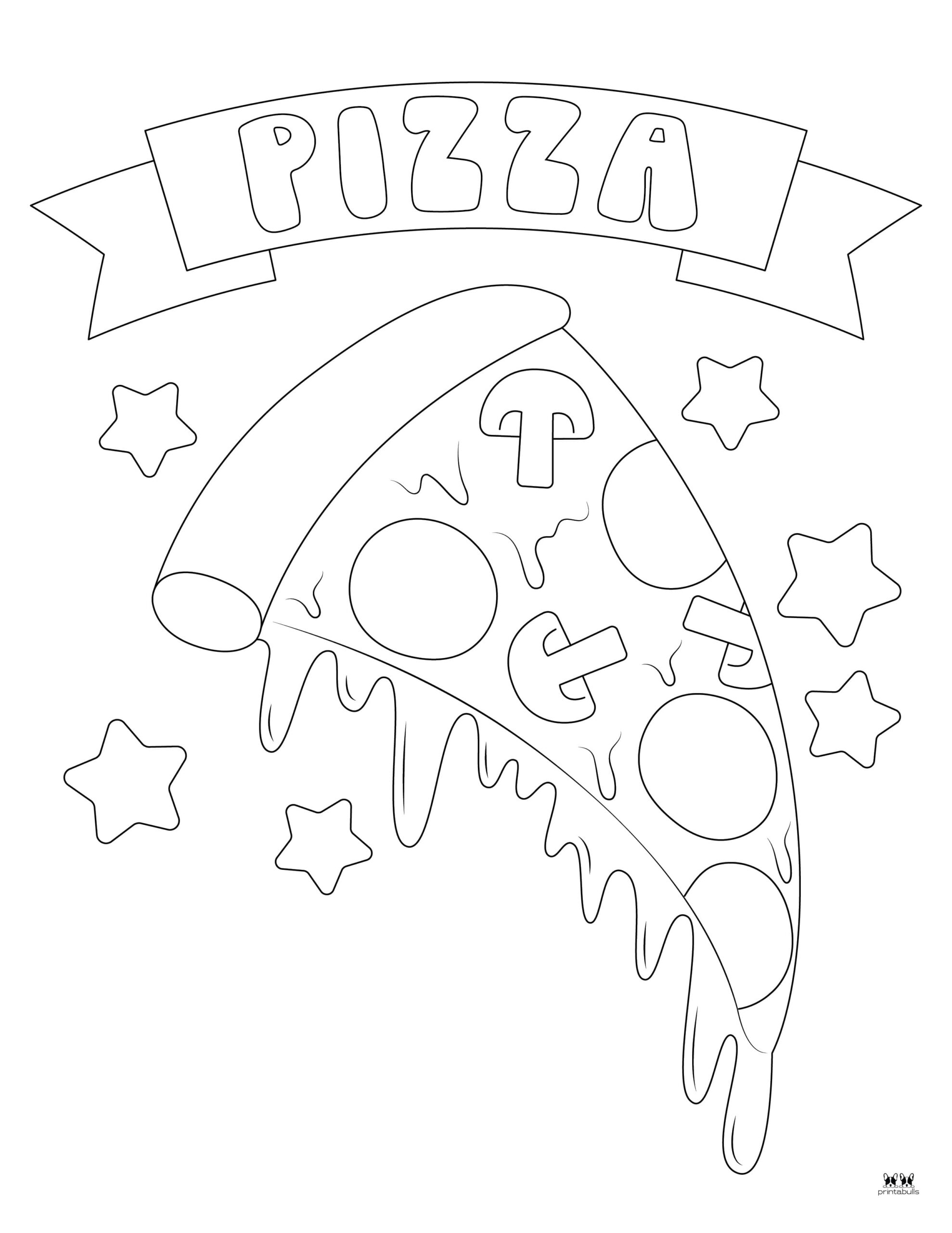 Pizza Coloring Pages - 32 FREE Printables | Printabulls