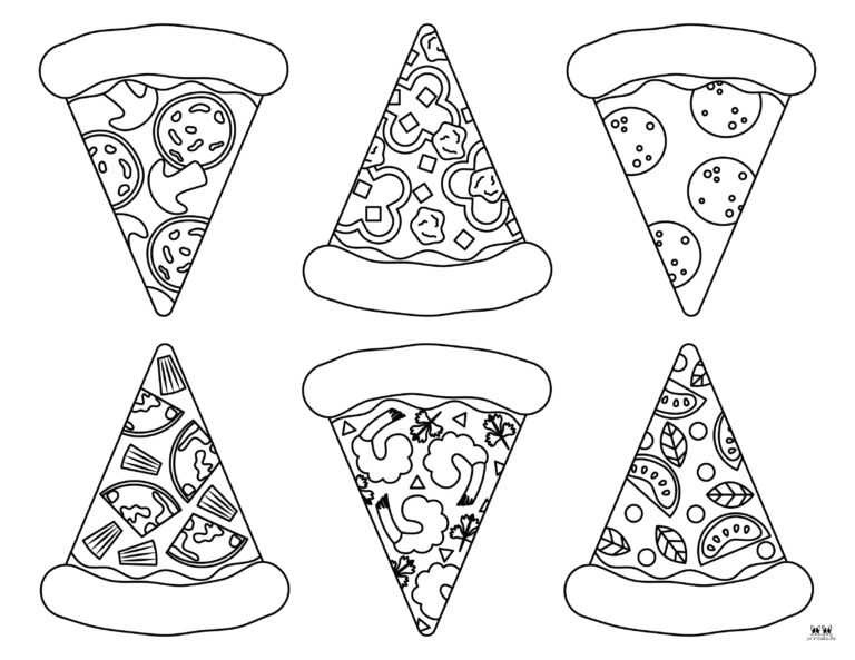 Pizza Coloring Pages - 32 FREE Printables | Printabulls