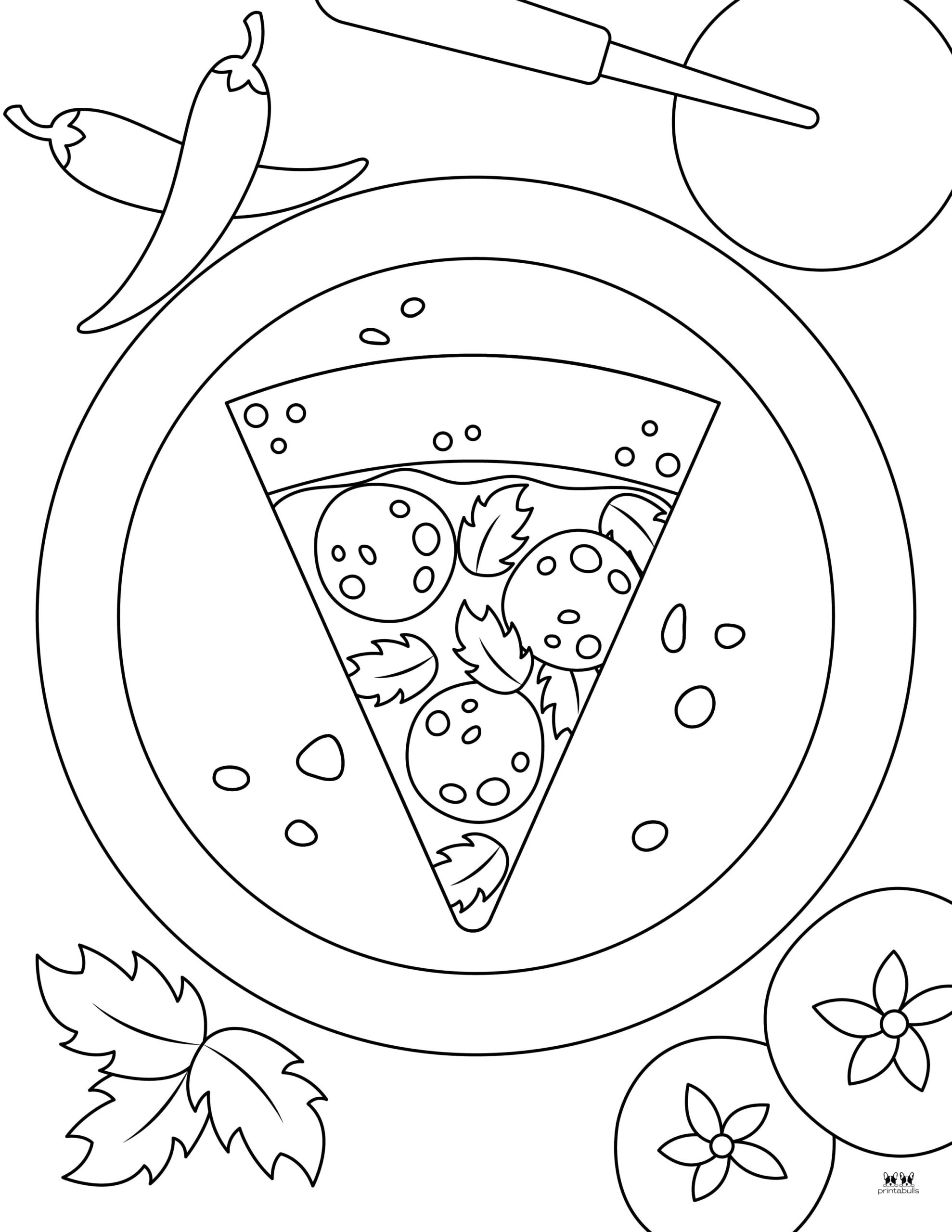 Pizza Coloring Pages - 32 FREE Printables | Printabulls