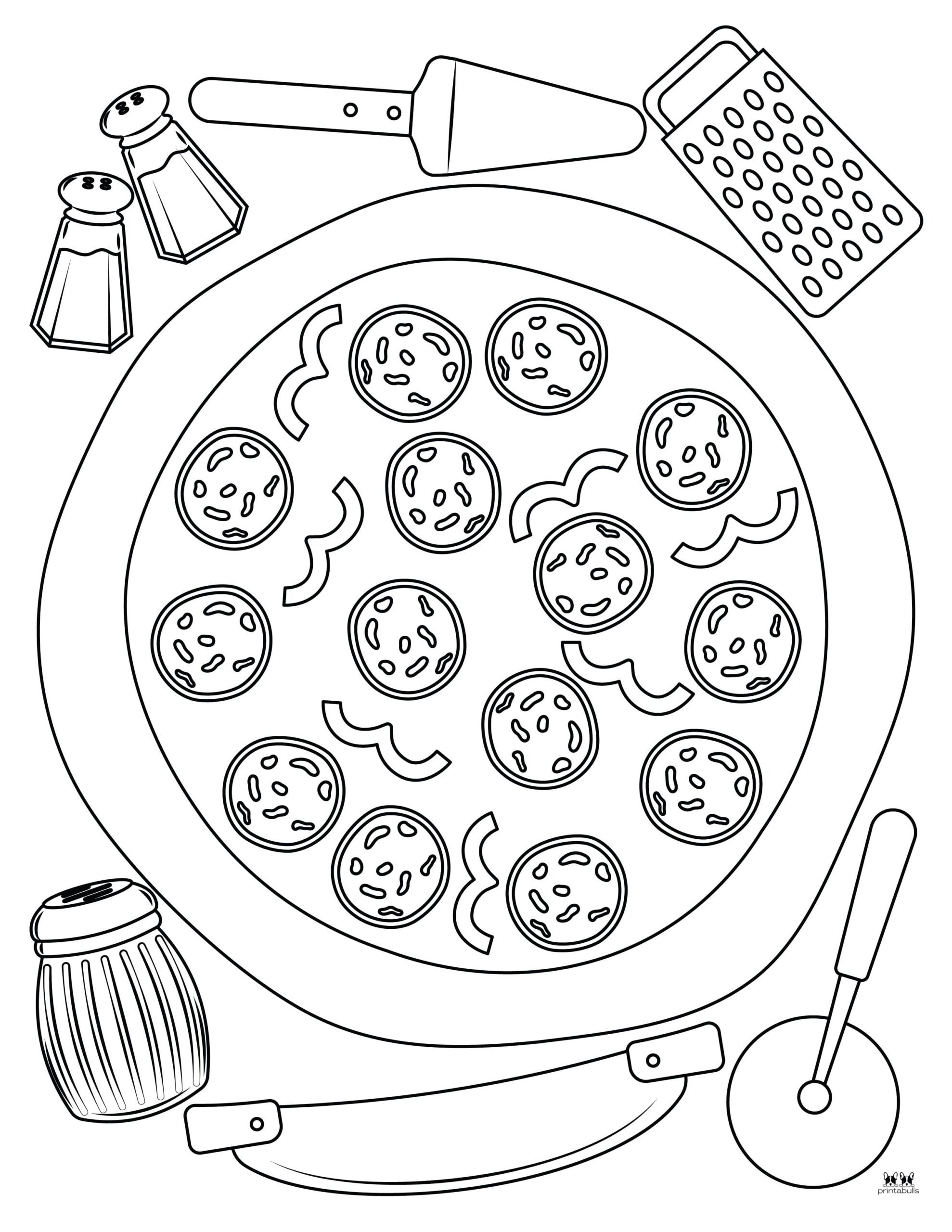 Pizza Coloring Pages - 32 FREE Printables | Printabulls