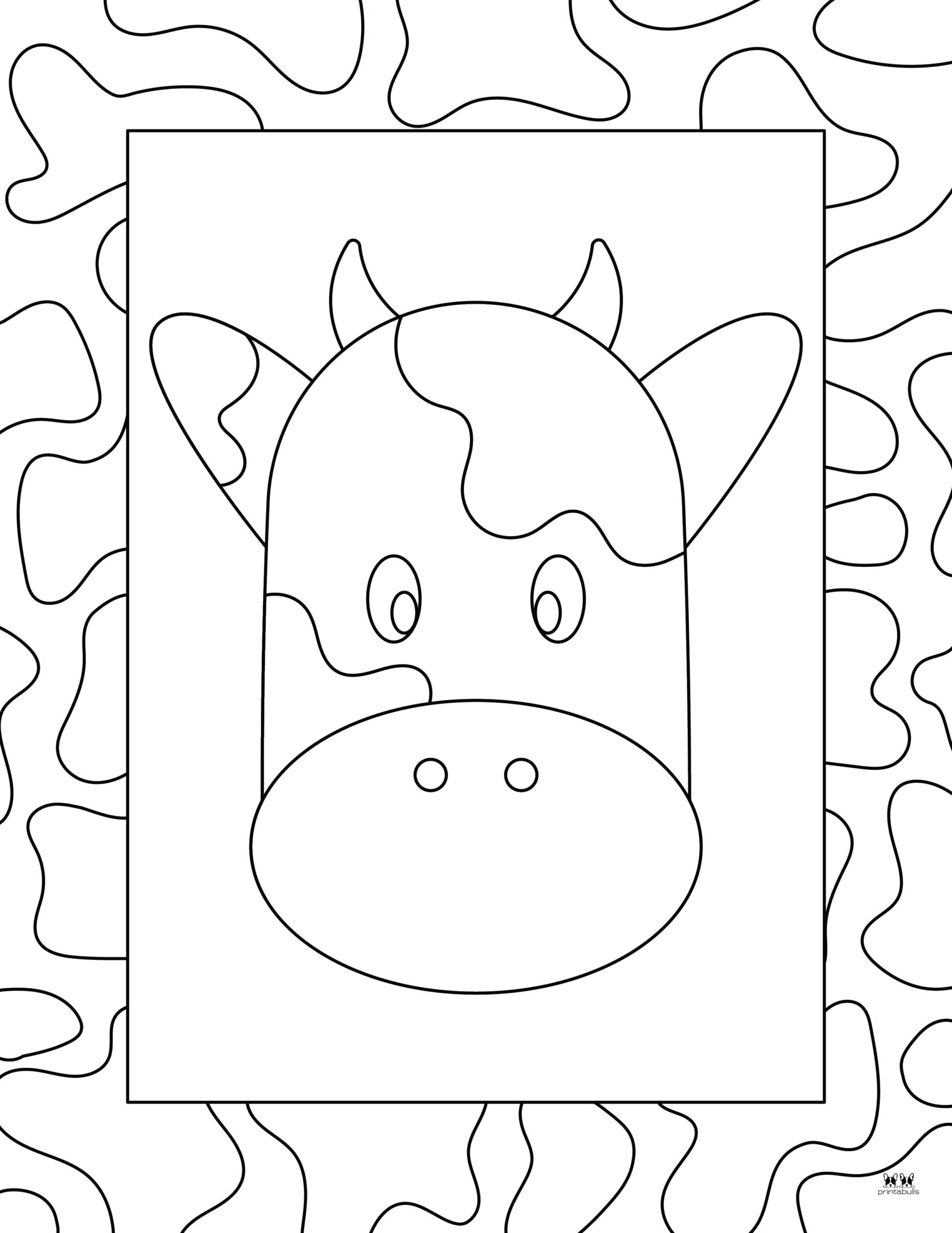 Cow & Highland Cow Coloring Pages - 40 Pages | Printabulls