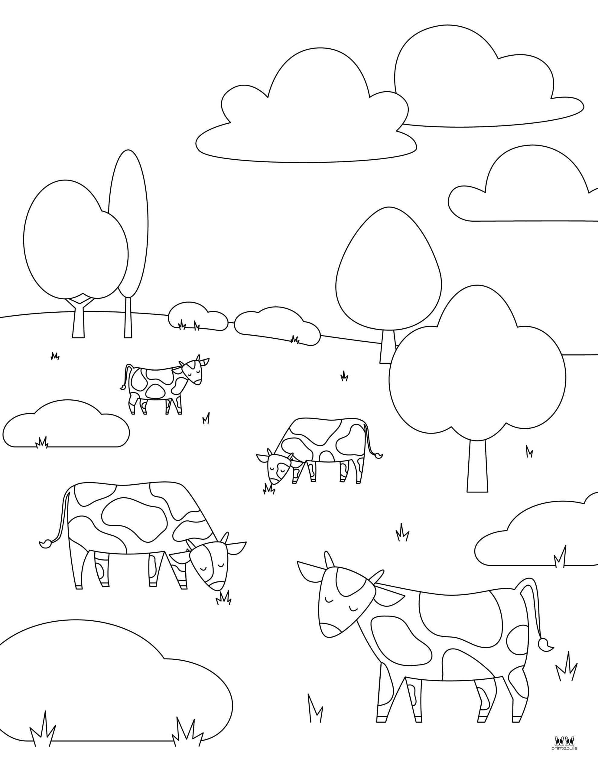 Cow & Highland Cow Coloring Pages - 40 Pages | Printabulls