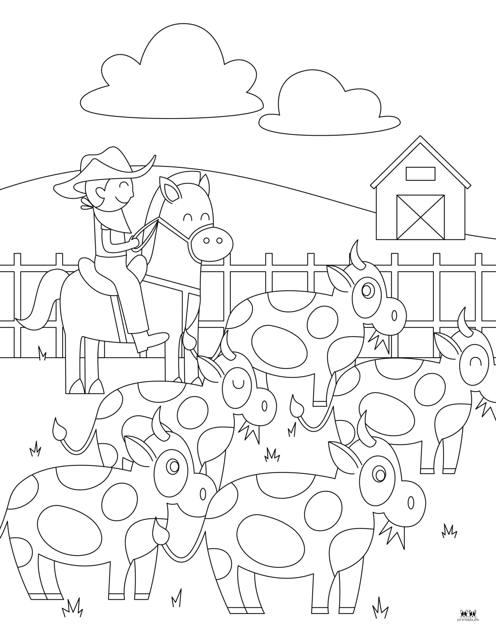 Cow & Highland Cow Coloring Pages - 40 Pages | Printabulls