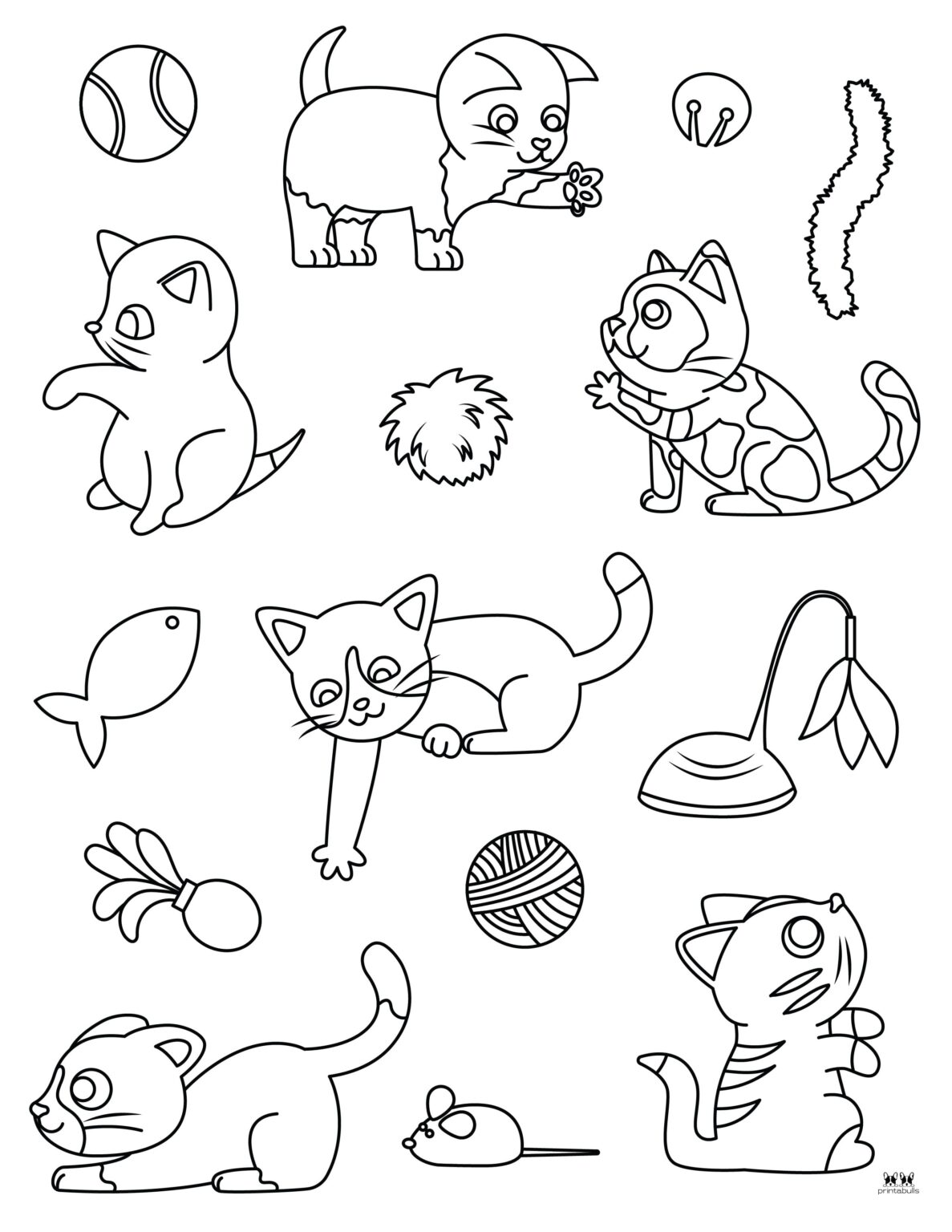 Kitten Coloring Pages - 25 FREE Printables | Printabulls