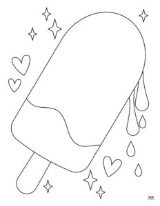 Popsicle Coloring Pages - 25 FREE Printables | Printabulls