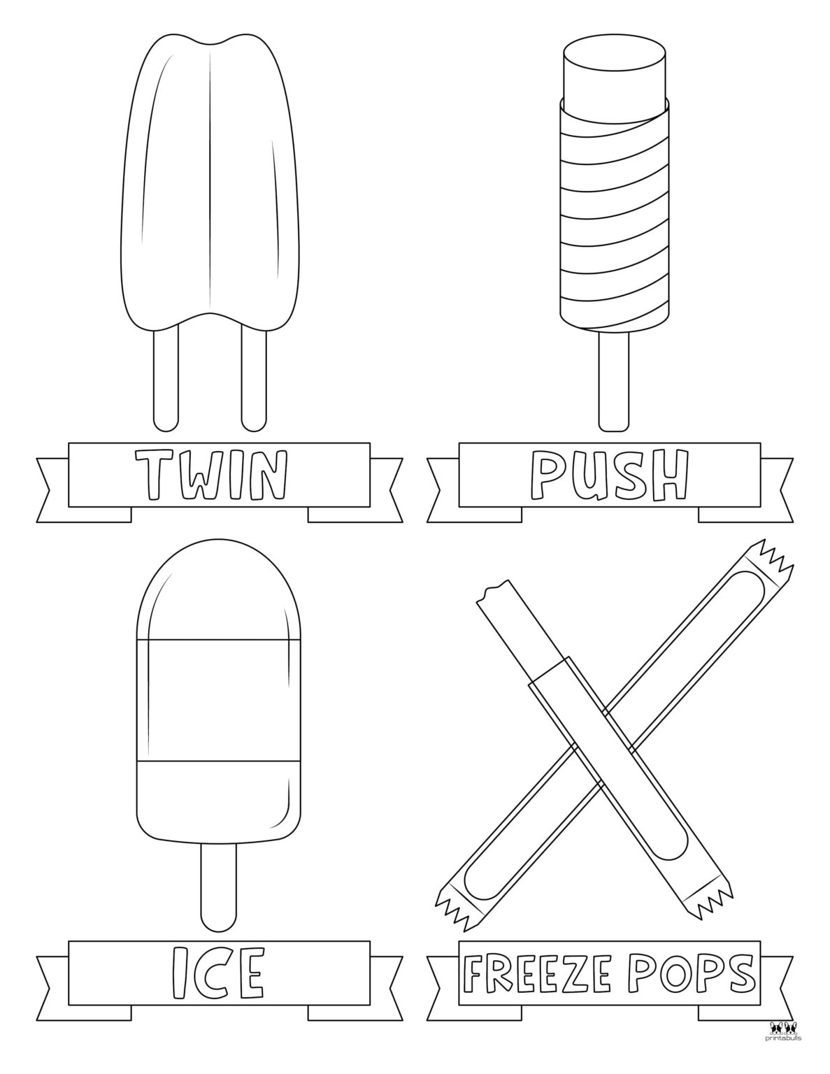 Popsicle Coloring Pages - 25 FREE Printables | Printabulls