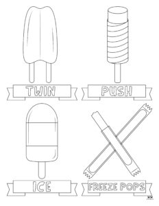 Popsicle Coloring Pages - 25 FREE Printables | Printabulls