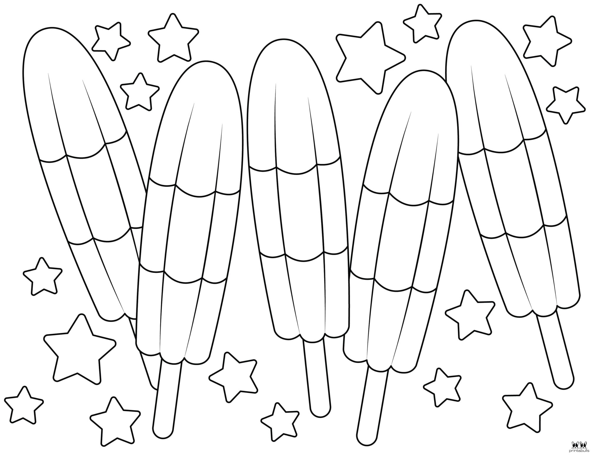 Popsicle Coloring Pages - 25 FREE Printables | Printabulls
