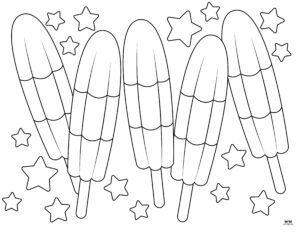 Popsicle Coloring Pages - 25 FREE Printables | Printabulls