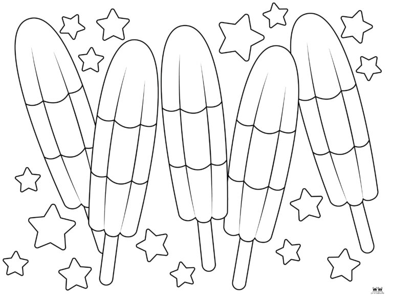 Popsicle Coloring Pages - 25 FREE Printables | Printabulls