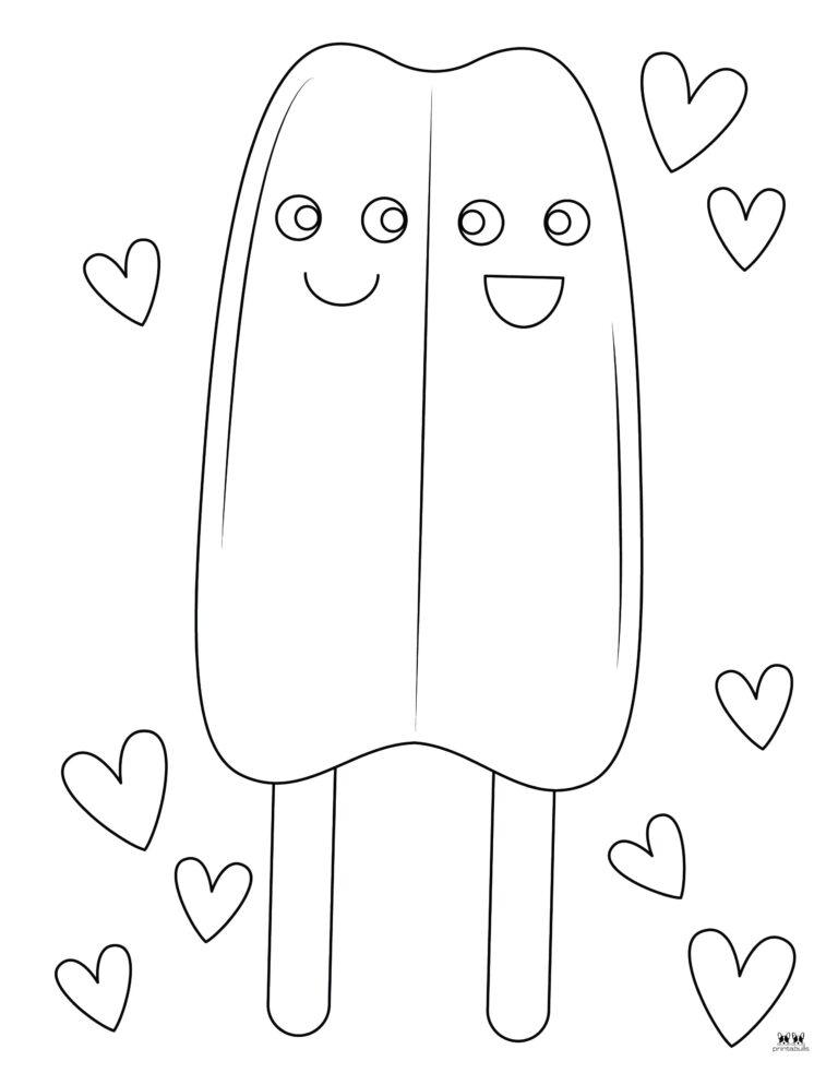 Popsicle Coloring Pages - 25 FREE Printables | Printabulls