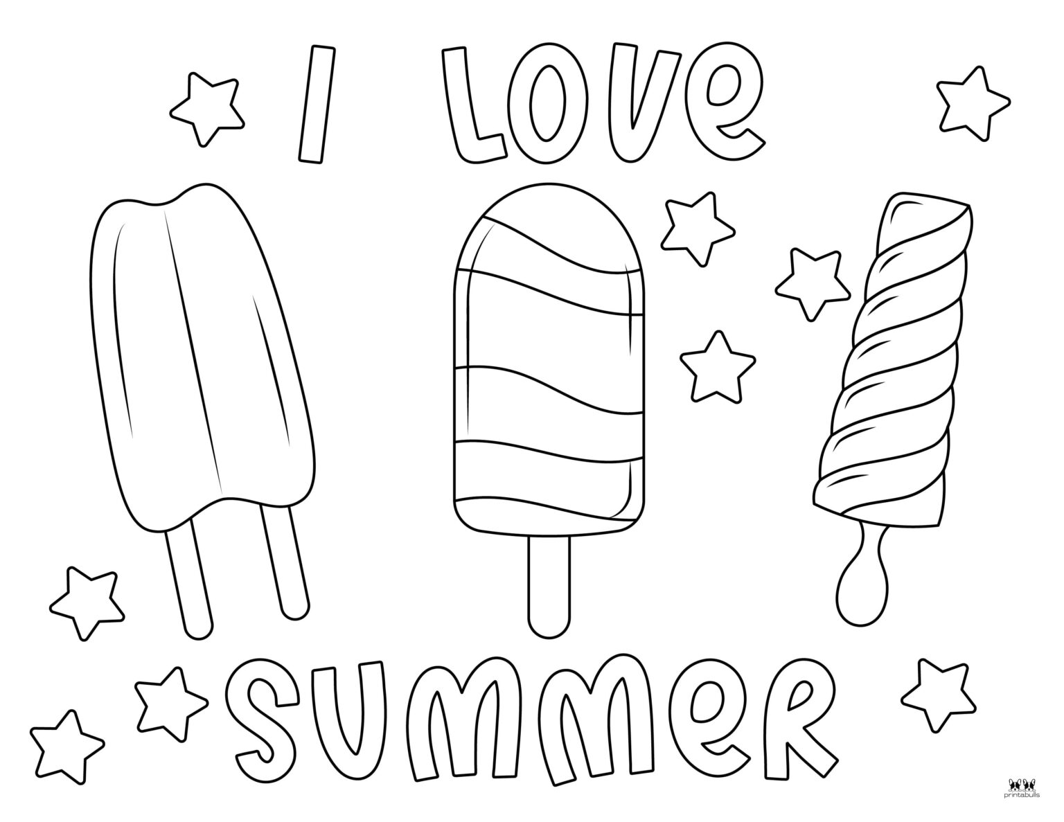Popsicle Coloring Pages - 25 FREE Printables | Printabulls