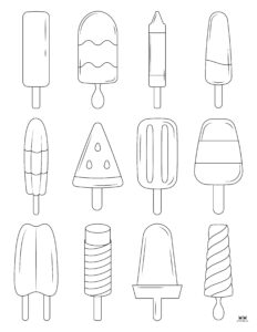 Popsicle Coloring Pages - 25 FREE Printables | Printabulls