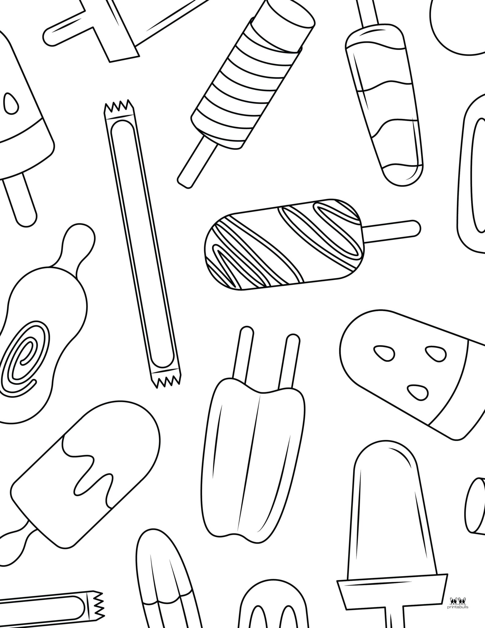 Popsicle Coloring Pages - 25 FREE Printables | Printabulls