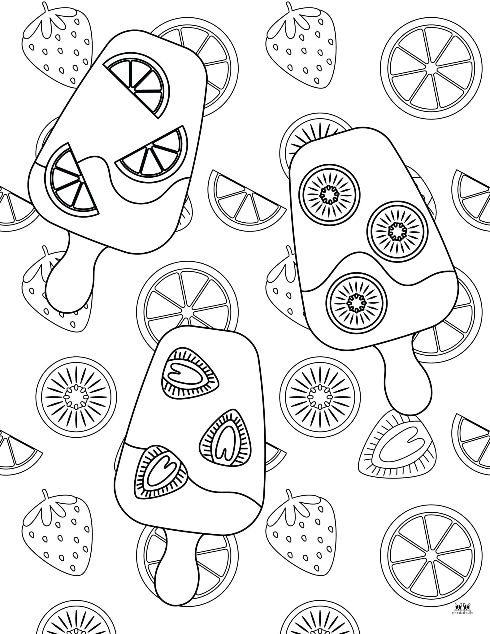 Popsicle Coloring Pages - 25 FREE Printables | Printabulls