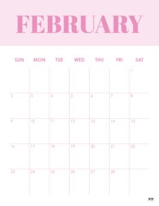 February 2025 Calendars - 107 FREE Printables | Printabulls
