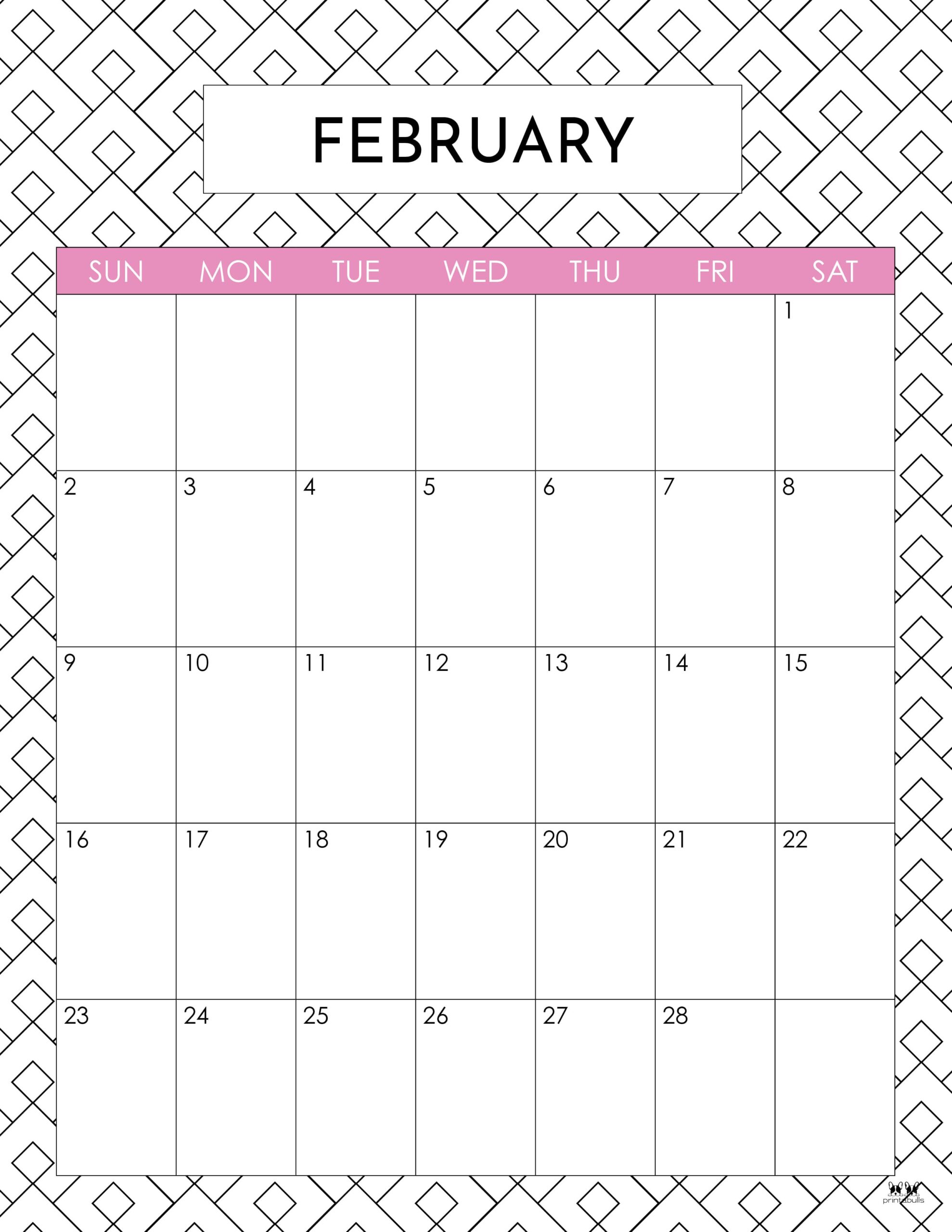 February 2025 Calendars - 107 FREE Printables | Printabulls