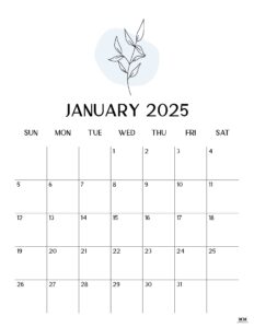 January 2025 Calendars - 107 FREE Printables - PrintaBulk