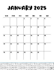 January 2025 Calendars - 107 FREE Printables | Printabulls