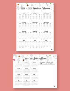 2024-2025 Academic Calendars - 24 FREE Pages - PrintaBulk