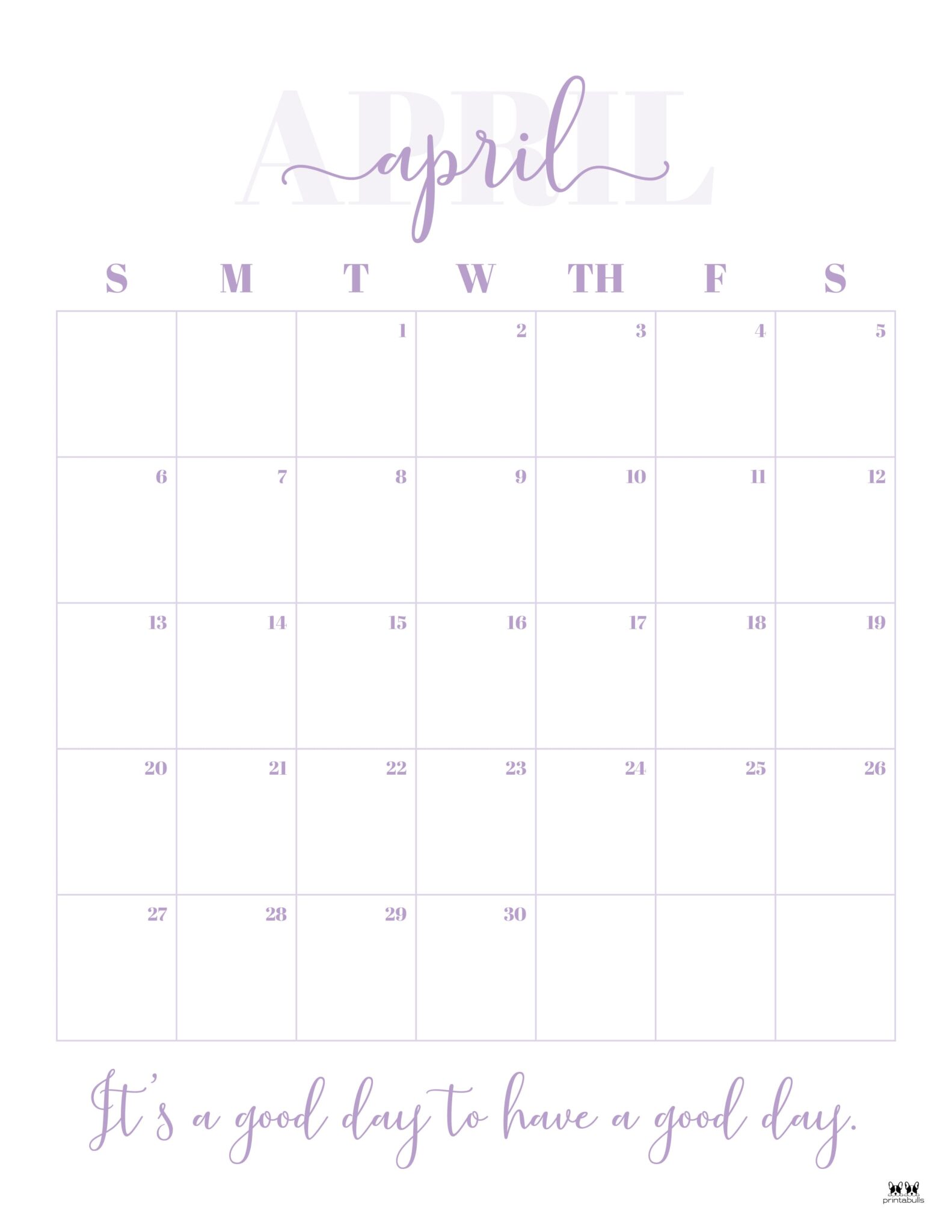 April 2025 Calendars - 107 FREE Printables | Printabulls