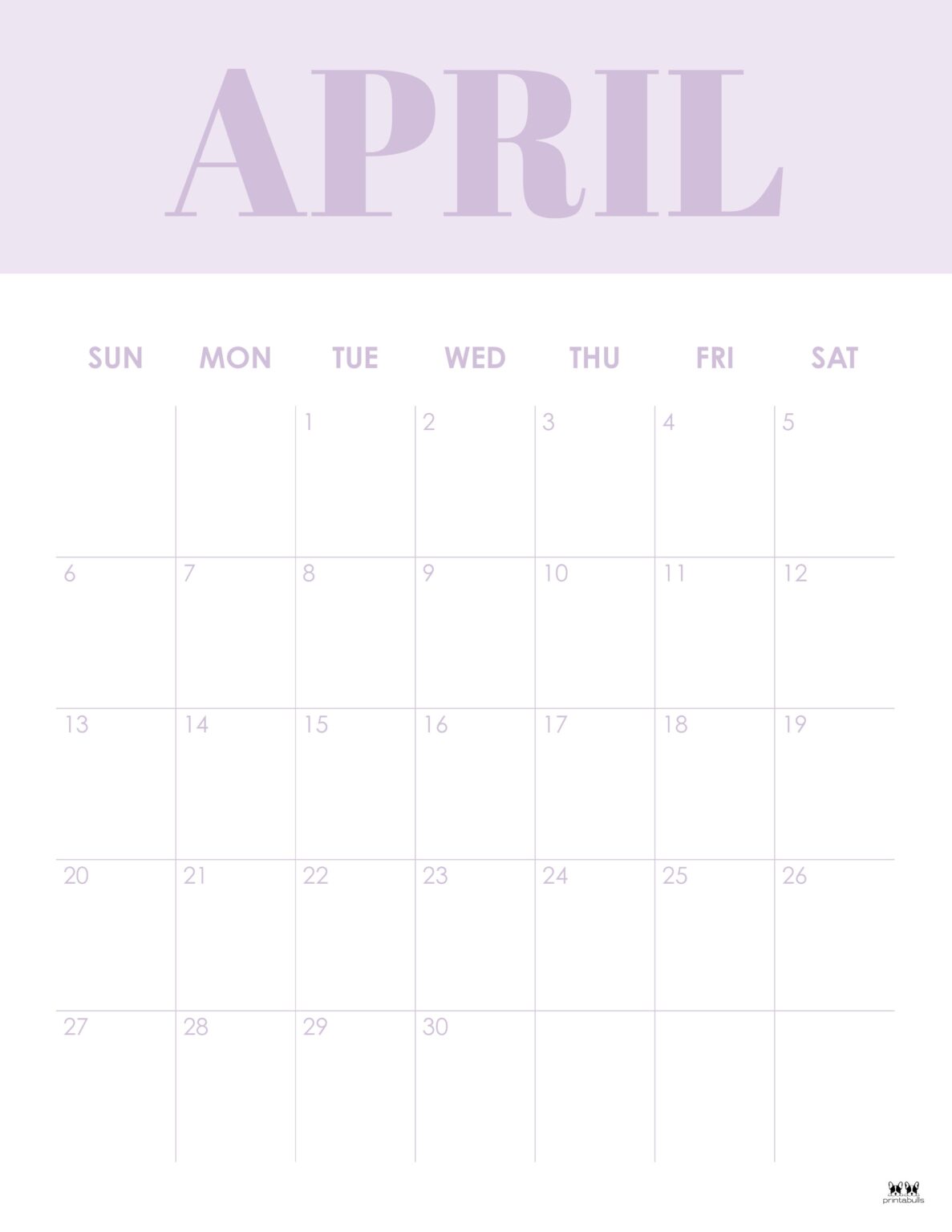 April 2025 Calendars - 107 FREE Printables | Printabulls