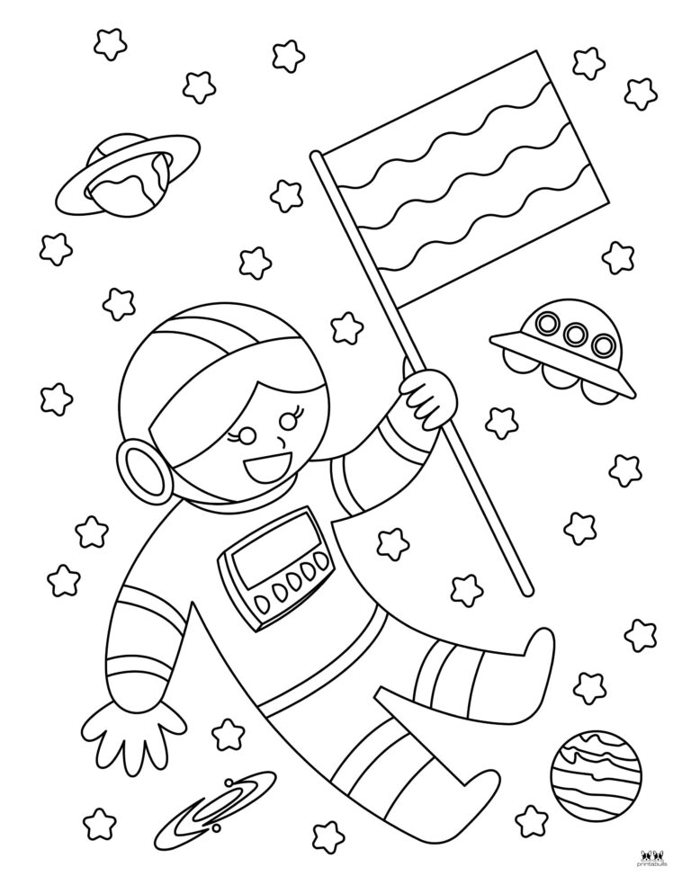 Astronaut Coloring Pages & Templates - FREE | Printabulls