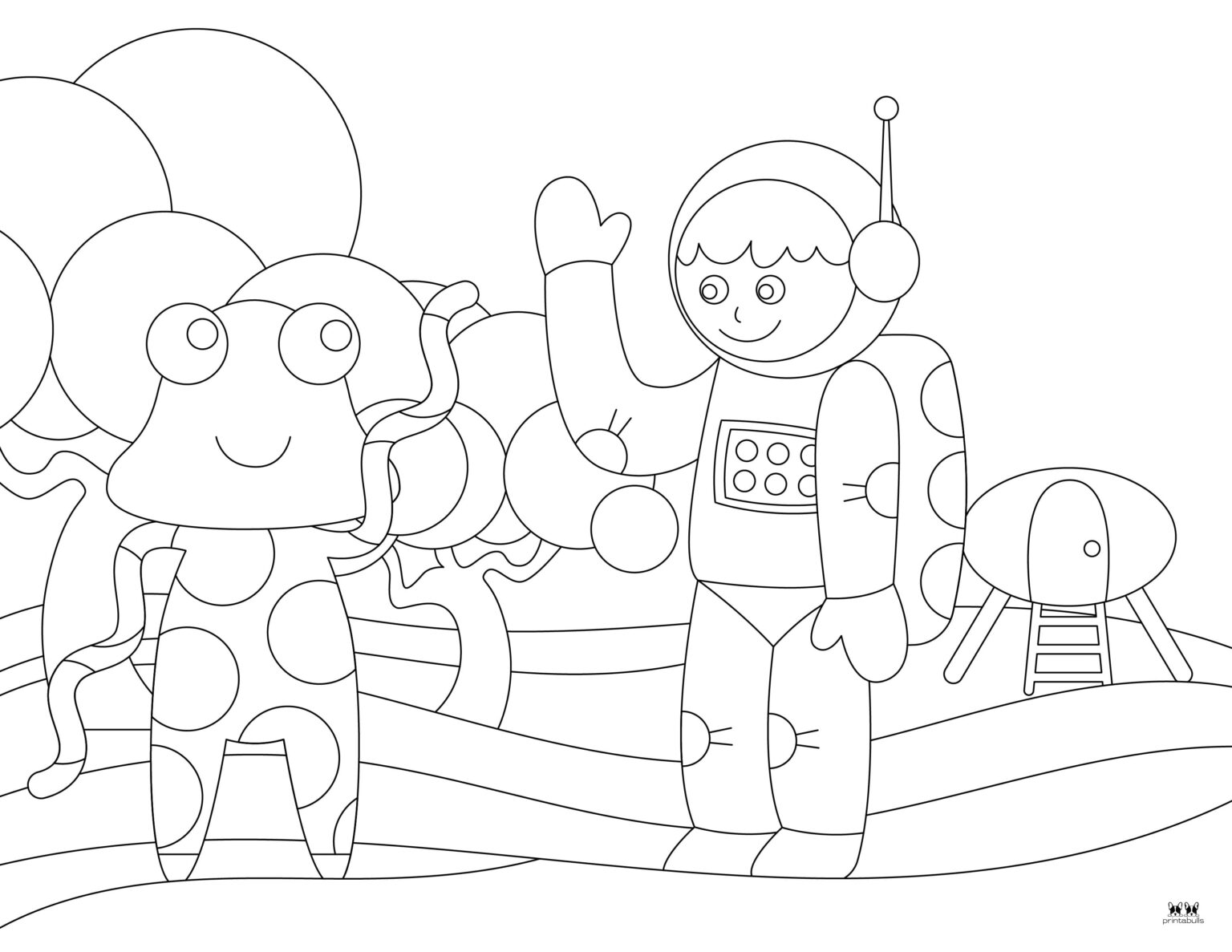 Astronaut Coloring Pages & Templates - FREE | Printabulls