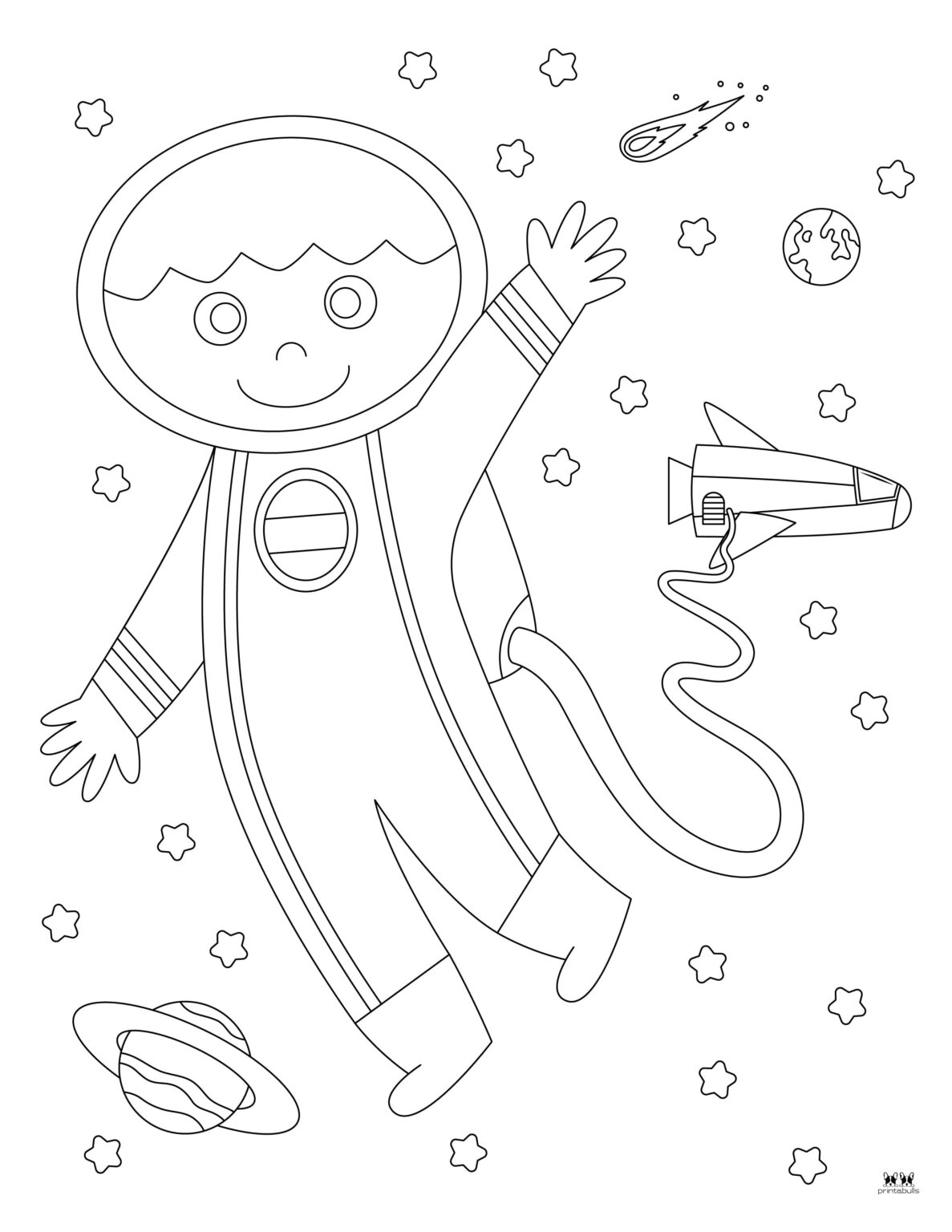 Astronaut Coloring Pages & Templates - FREE | Printabulls