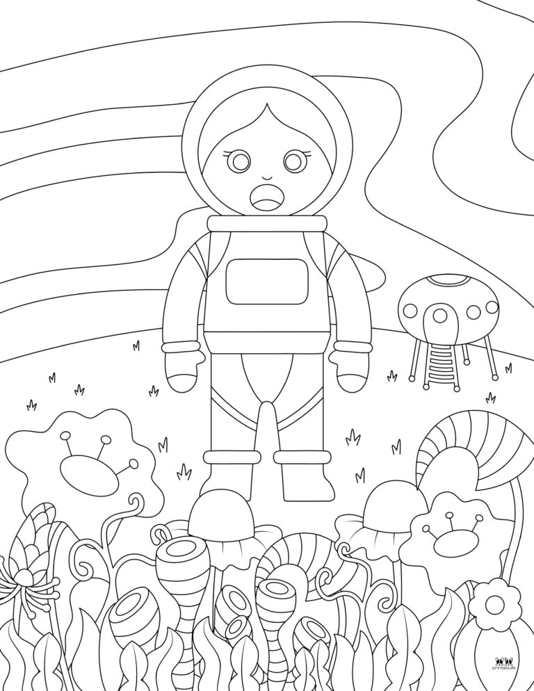 Astronaut Coloring Pages & Templates - FREE | Printabulls