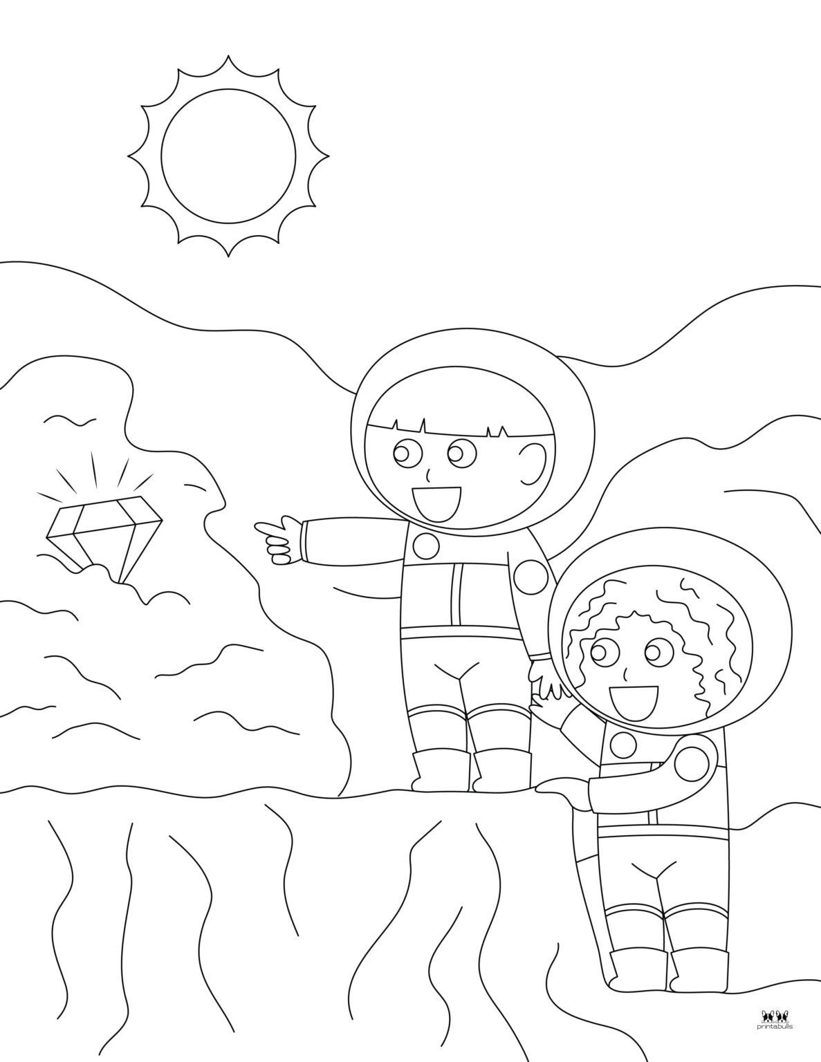 Astronaut Coloring Pages & Templates - FREE | Printabulls