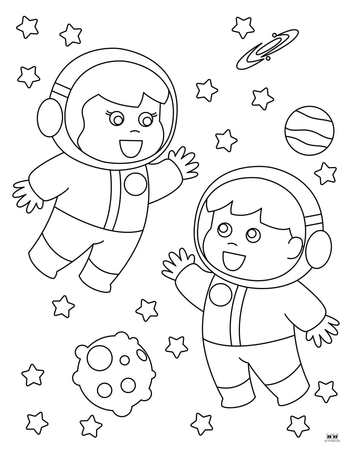 Astronaut Coloring Pages & Templates - FREE | Printabulls