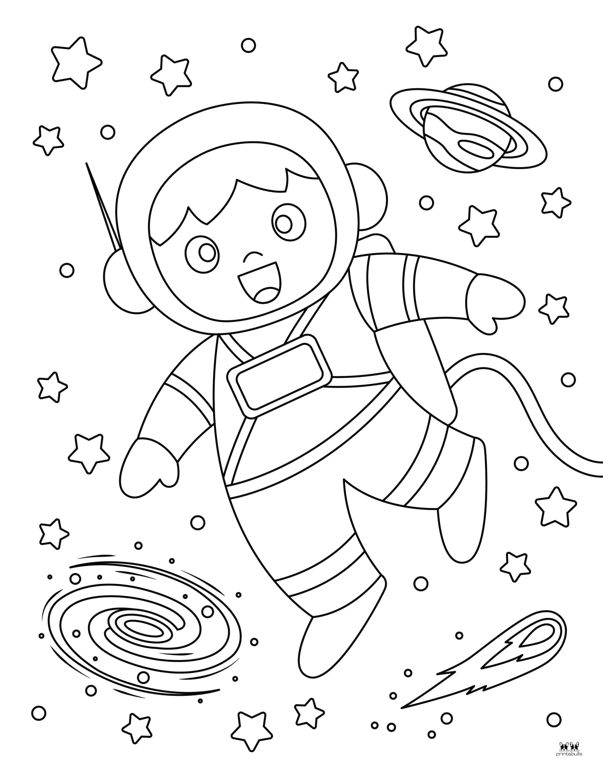 Astronaut Coloring Pages & Templates - FREE | Printabulls