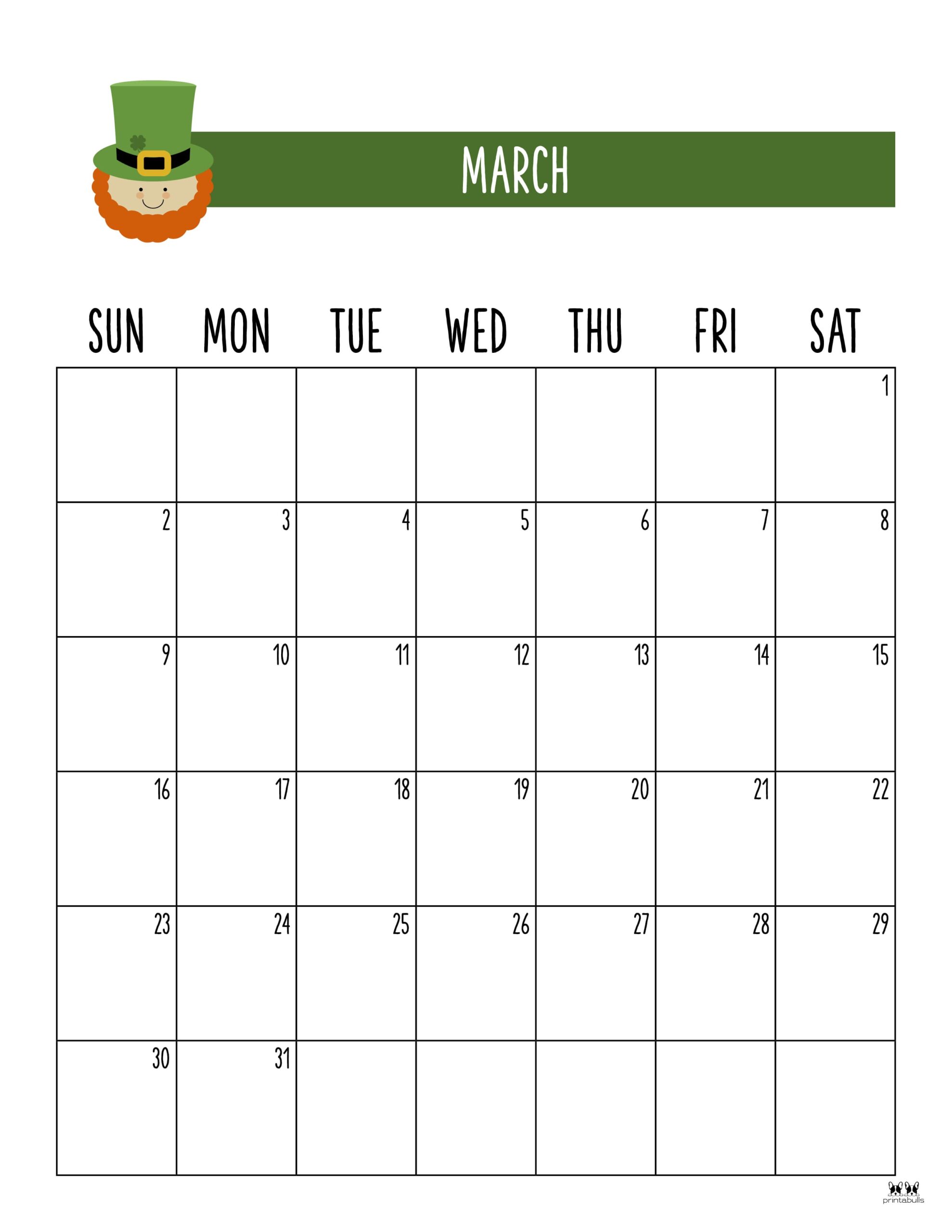 March 2025 Calendars - 107 FREE Printables | Printabulls
