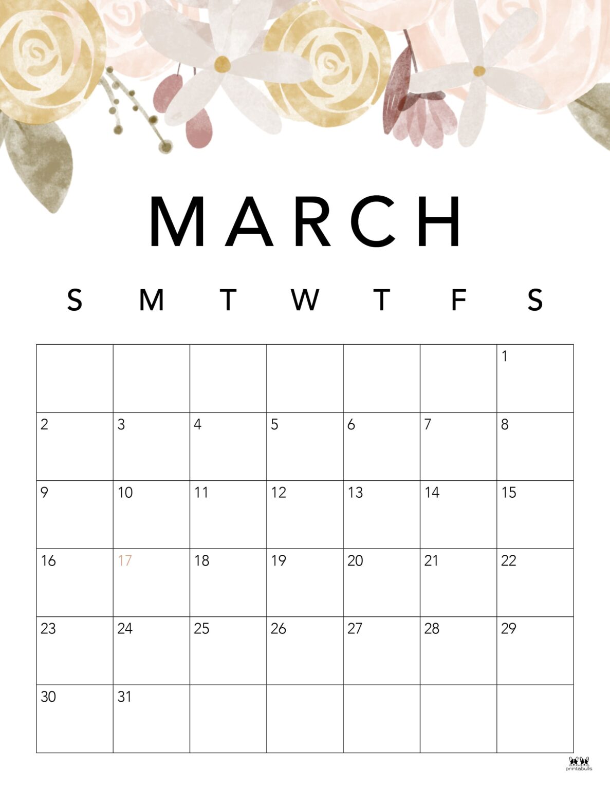 March 2025 Calendars - 107 FREE Printables | Printabulls