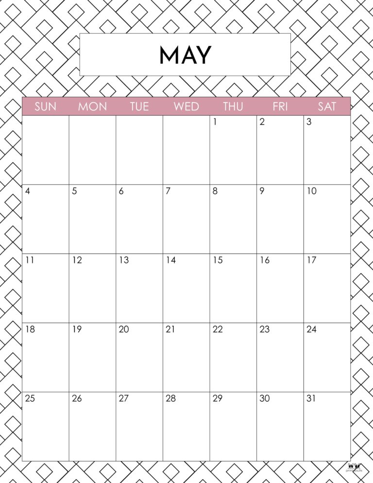 May 2025 Calendars - 107 FREE Printables | Printabulls