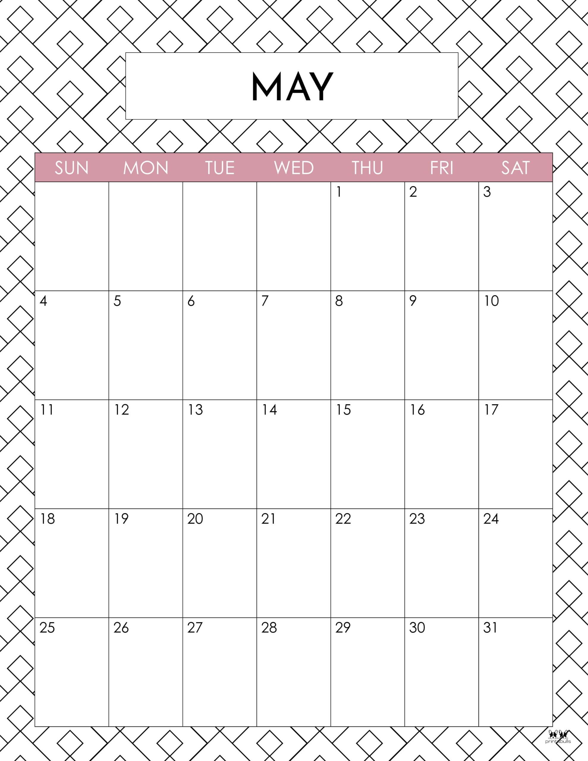 May 2025 Calendars - 107 FREE Printables | Printabulls