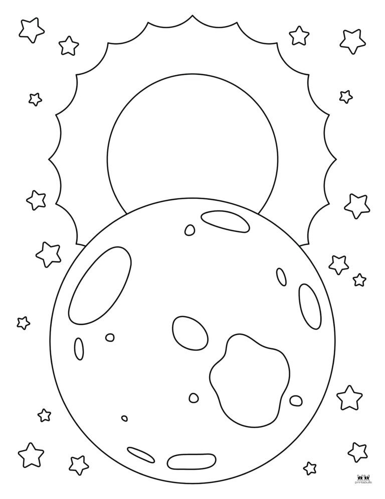 Moon Coloring Pages & Templates - 39 Pages | Printabulls